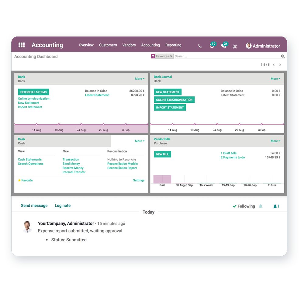 Contabilidade e Faturação Odoo